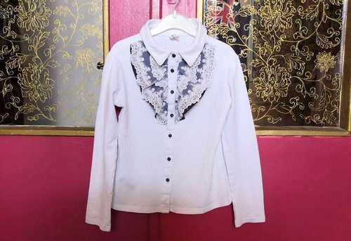 Белая трикотажная блузка фирма Acoola 128 см