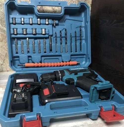 Шуруповерт ударный makita 26V с набором