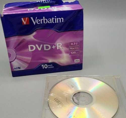 Набор Диски DVD + R 10 шт verbatim чистые