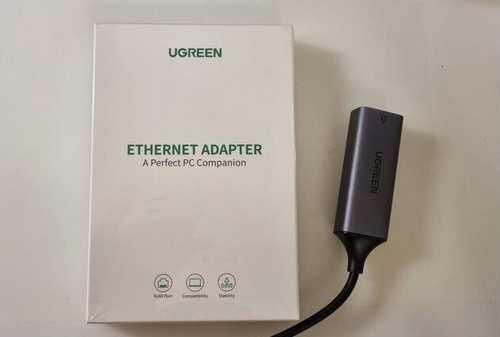 Ugreen 1000Mb\s Переходник LAN (RJ45) на USB-C