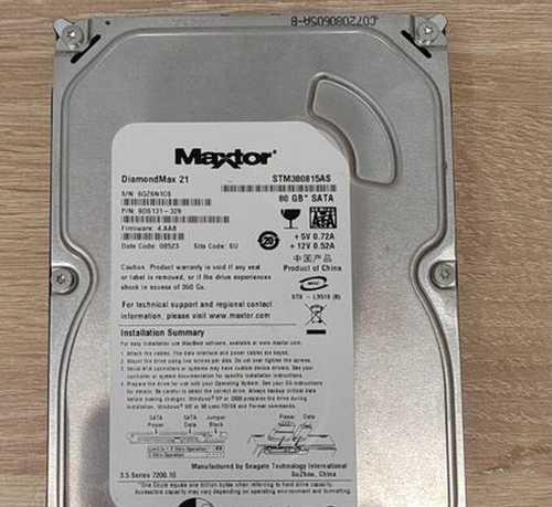 Жесткий диск Maxtor 80 гб STM380815AS