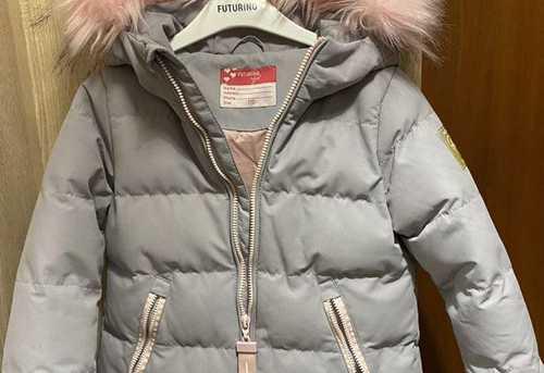 Куртка удлиненная детская зимняя