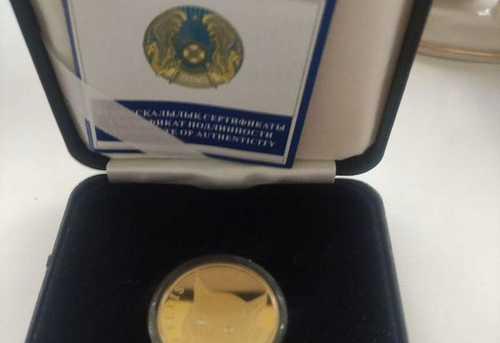 Золотая монета Казахстана "Рысь" 7,78 г
