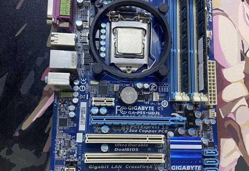 Комплект ga-p55-ud3l i7 870 16gb