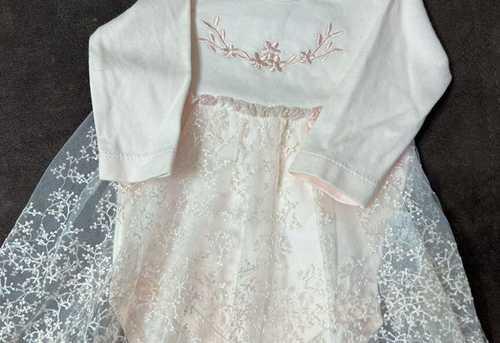 Платье боди для девочки 3-6 месяцев