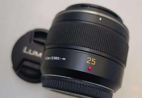 Объектив Panasonic Leica 25mm F 1,4 б/у