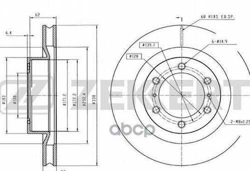 Диск торм. перед. Lexus GX400/460 09- Toyota L