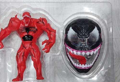 Игрушка фигурка Venom с маской светящейся