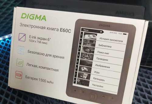 Электронная книга Digma E60C 6" E-Ink HD Pear