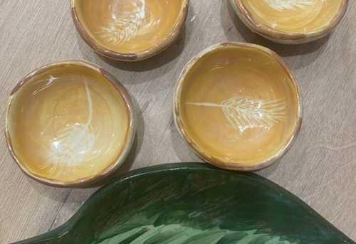 Тарелка керамическая посуда соусница пиала