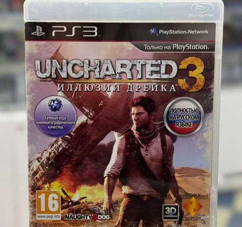 PS3 Uncharted 3: Drakes Deceptio, bces-01175 Б/У (Полностью на русском языке)