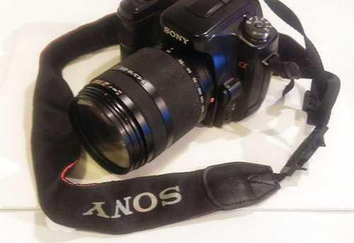 Зеркальный фотоаппарат sony a100 с объективом