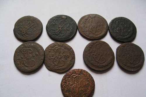 Деньга 1759-1795 года 9 монет без повтора