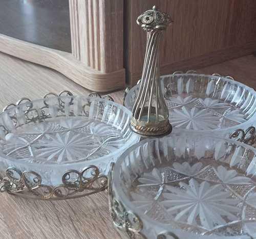 Хрустальная икорница