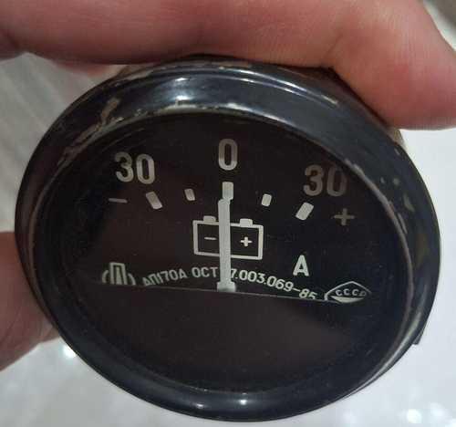 Амперметр СССР (указатель тока на 30) газ.маз.кавз
