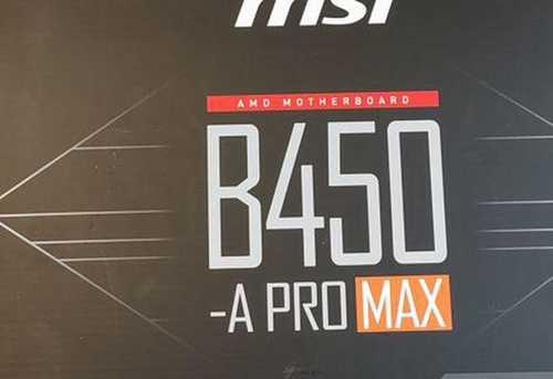 Материнская плата MSI B450 A-PRO MAX