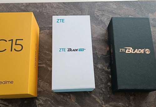 Коробки от телефонов realme, zte