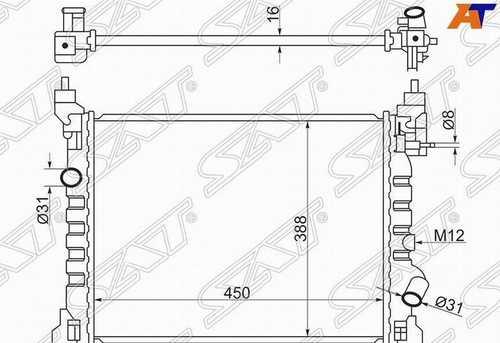 Радиатор chevrolet spark 10
