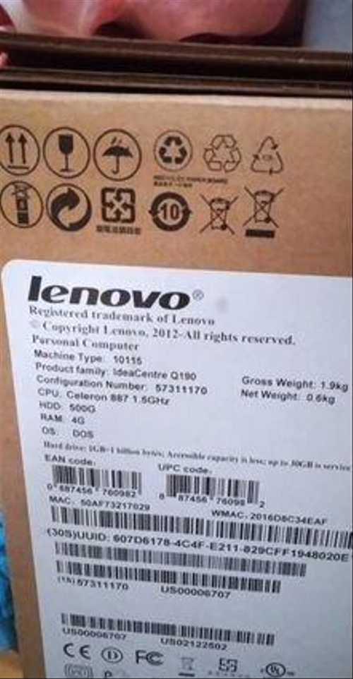 Неттоп Lenovo IdeaCentre Q190