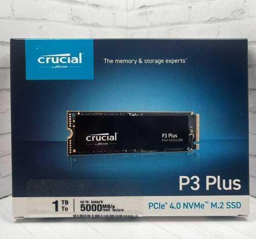 Crucial P3 Plus 1 tb M2 nvme ssd новый