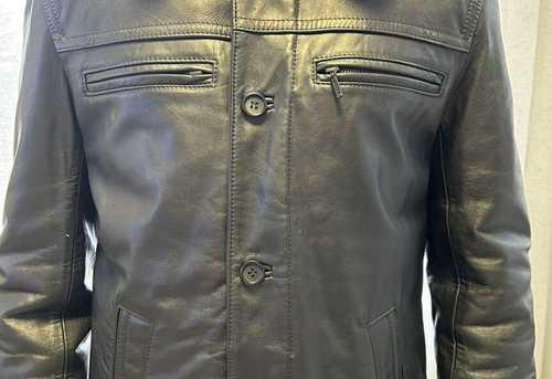Кожаная куртка мужская черная