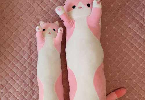 Кот обнимашка (батон) розовый, новый