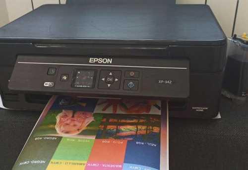 Принтер мфу Epson xp-342 c снпч и WiFi 3в1