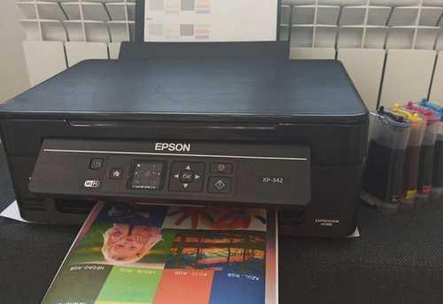 Принтер мфу Epson xp-342 c снпч и WiFi 3в1