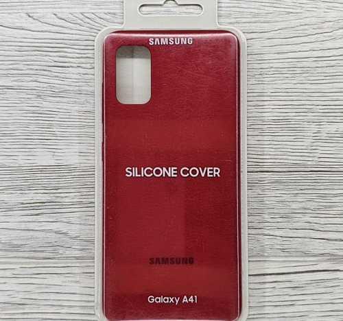 Чехол Silicone Cover для Samsung A41 красный