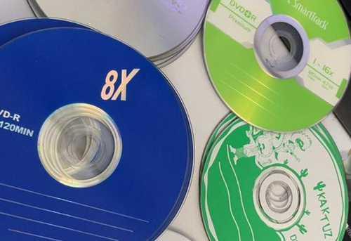 Диски болванка DVD-R CD-RW 37 шт