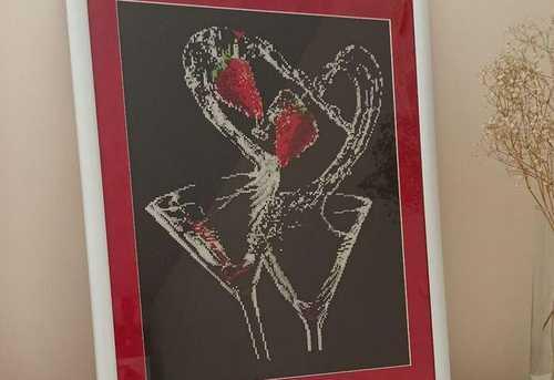 Картина вышивка бисером Сердце