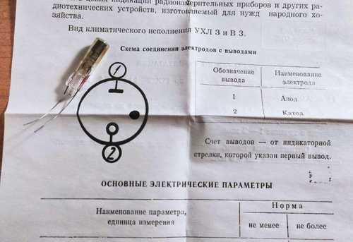 Неоновая лампа инс-1