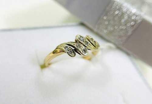 Золотое кольцо 2.4г 18 размер (степная)