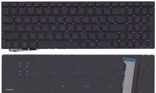 Клавиатура для Asus G771, N551 черная без рамки с