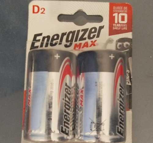 Батарейки Energizer Max, тип D/LR20, 1.5V, 2шт