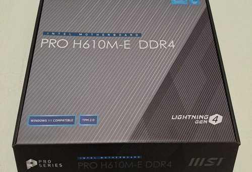 MSI PRO H610M-E DDR4