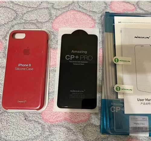 Чехол iPhone 8/7/SE2020 RED   Стекло nillkin iPhon