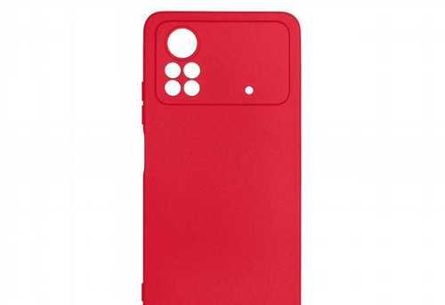 Чехол силиконовый для Xiaomi Poco X4 Pro красный
