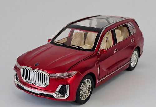 Модель машины BMW X7 красный 1:24