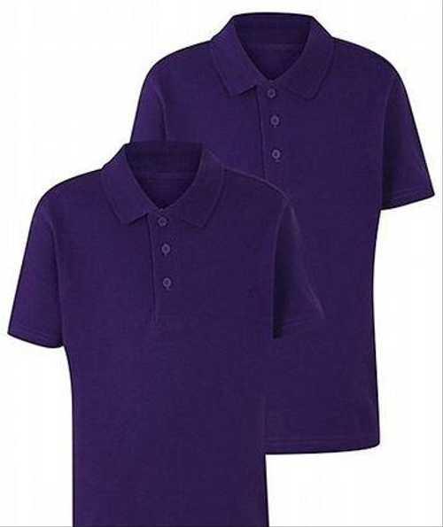 Новая футболка-поло фиолетовая 3-4г