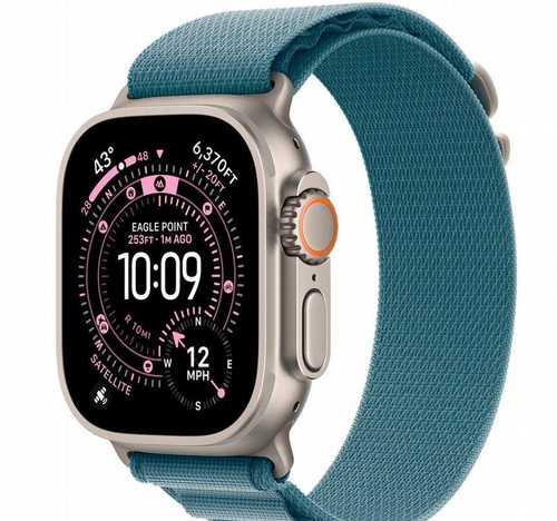 Умные часы Apple Watch Ultra 3 (2025) GPS   Cellular, 49mm, Natural Titanium Case with Light Blue Al
