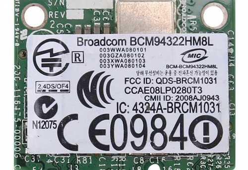 Wi-Fi Broadcom BCM94322HM8L (Hackintosh/Хакинтош)