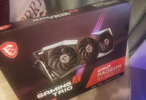 Видеокарта rx 6800 xt msi gamming x 16gb