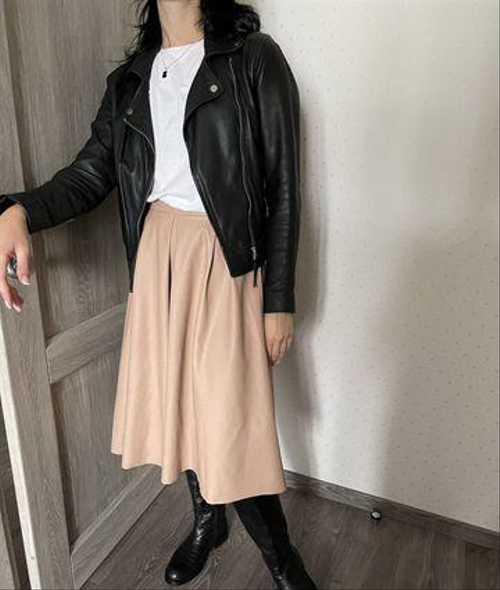 Юбка экокожа zara (новая)