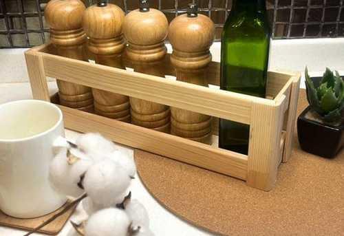 Деревянный ящик органайзер для кухни для хранения