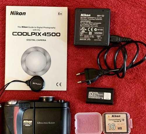 Легенарная Nikon Coolpix 4500, полный комплект
