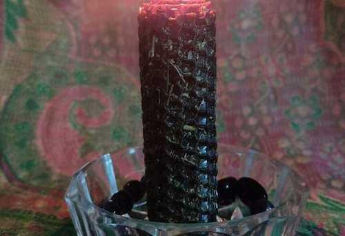 Свеча черная с травами - Чистка от негатива