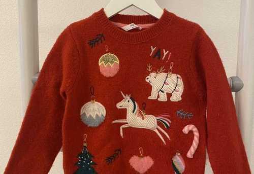 Новогодний свитер Marks & Spencer для девочки