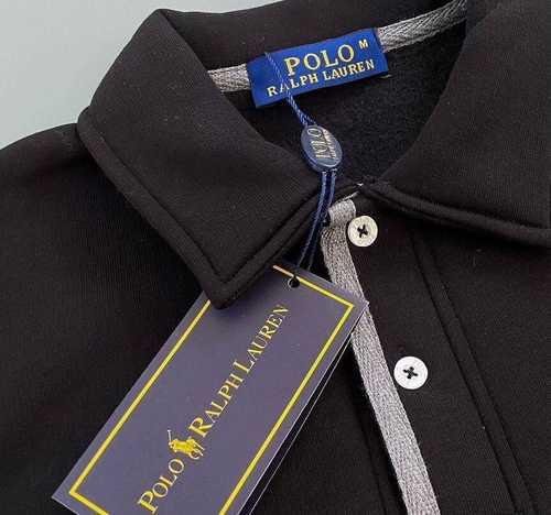 Свитшот polo ralph lauren на пуговицах черный