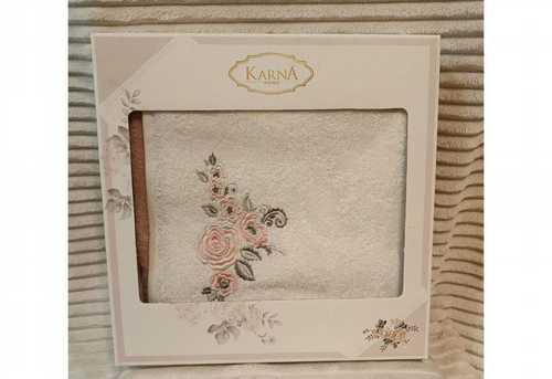 Новый комплект махровых полотенец Karna Elvin